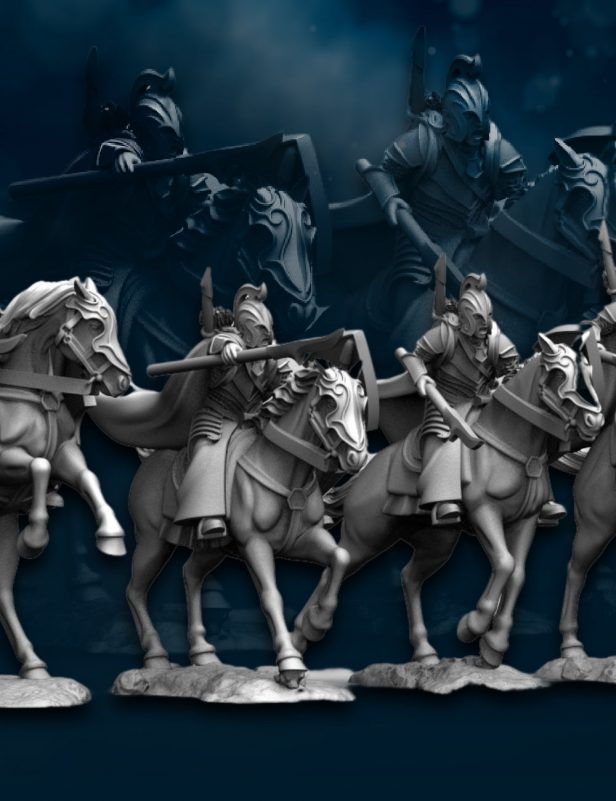 6x Bloody High Elf Knight – Mounted – Davale Games