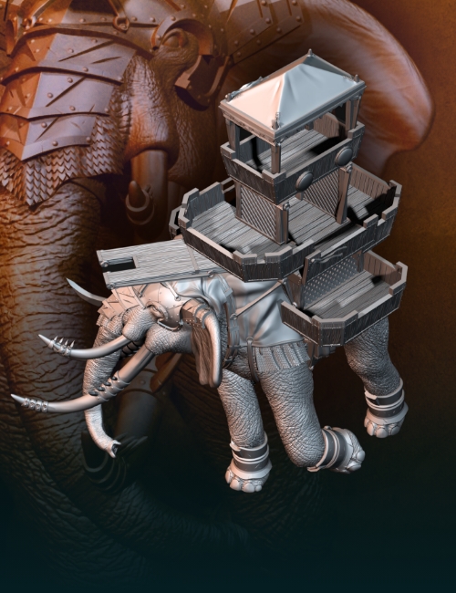 War Elephant with Archer Castle – Davale Games