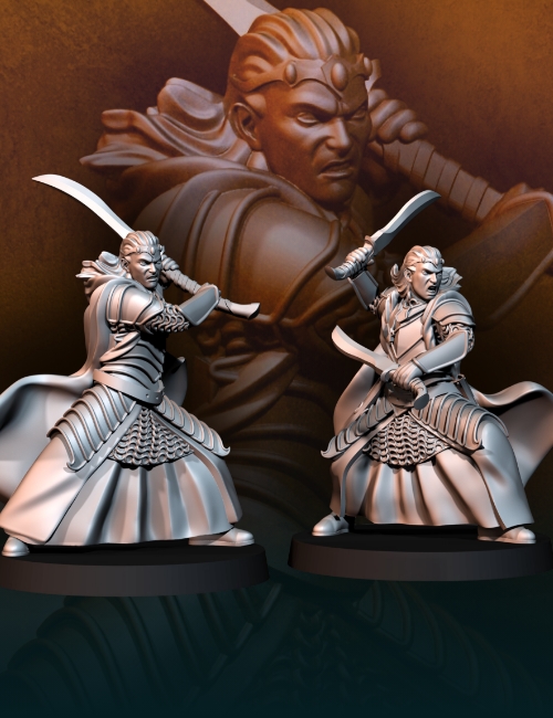2x Bloody Elf Brothers – Foot and Mounted – Davale Games