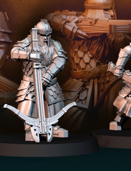3x Silver Goat Dwarf Crossbow – Davale Games