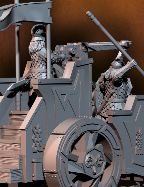 Silver Goat Dwarves Charriot – Davale Games