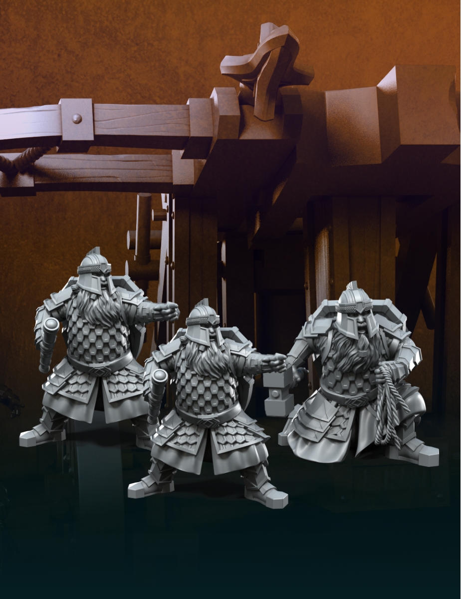 Silver Goat Dwarves Balista with dotation – Davale Games
