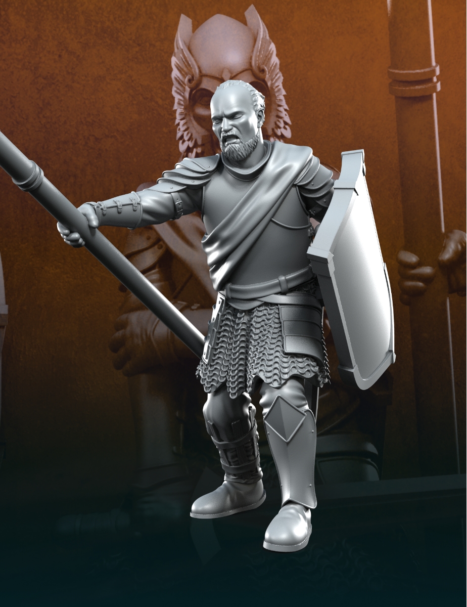 6x Wounded Grey Castle Warriors – Davale Games