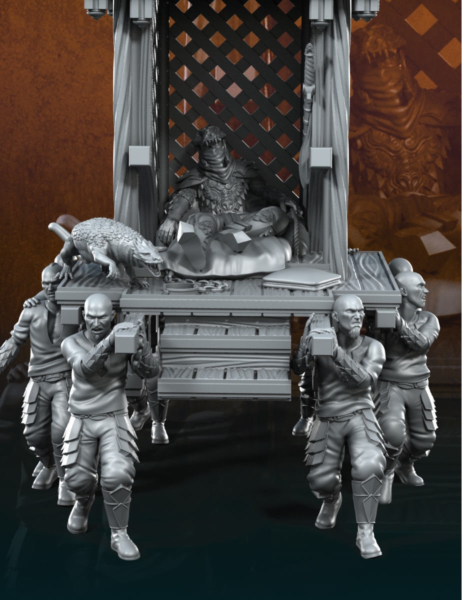 Dragon Army King on palanquin | Version A – Davale Games