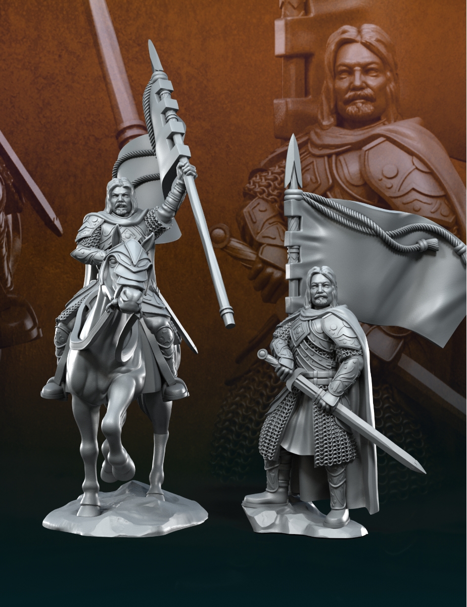 Mudd | West Human Banner on foot and mounted – Davale Games