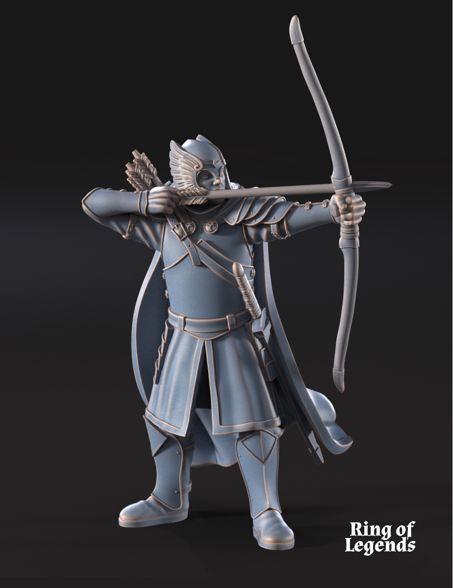 3x Grey Castle Guard with Long Bows – Davale Games